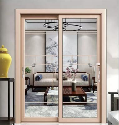 China 70*35 balcony door sliding door aluminum glass door sound proof provide many colors aluminum sliding door for sale