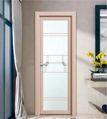 China 70x35 aluminum bathroom door design interior glass doors aluminum casement door good heat and sound insulation for sale