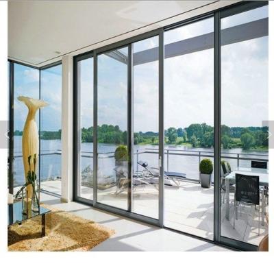China 80x35 flat surface sliding screen door energy efficient door glass panel doors aluminum sliding door for sale