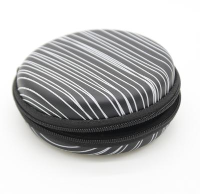Cina 75 gradi EVA Headphone Carrying Case Round con la chiusura lampo in vendita