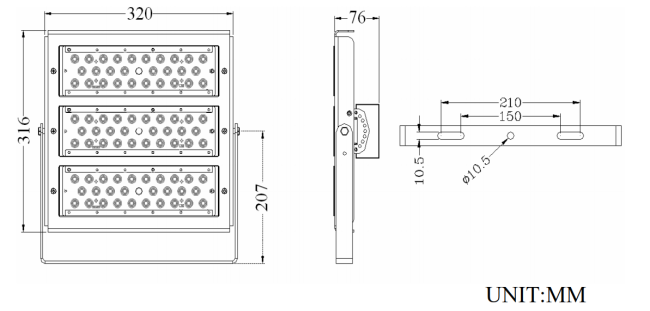 高い発電AC100-240VモジュラーLEDの洪水ライト アルミニウム ハウジングDimmable 3