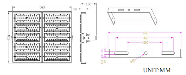 CE RoHs Approved RGB 512DMX LED Flood Light 40w Bridgelux Flip Chips 0