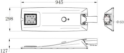 Cina lampada di via solare di 10-50w IP66 tutta in una batteria al litio del fosfato di Intelegent in vendita