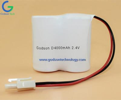 China Ni-Cd Rechargeable Battery Pack D4000mAh 2.4V for Emergency Lighting Battery with Long Life Cycle and High Effeciency for sale