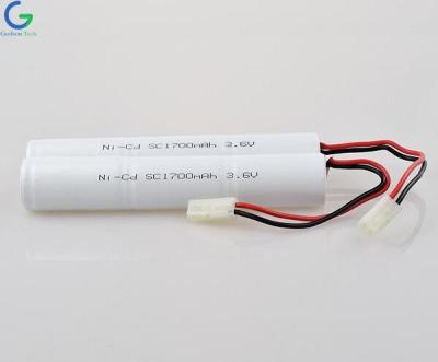 China Ni-Cd Rechargeable Battery Pack SC2000mAh 6.0V for Emergency Lighting Battery with Long Life Cycle and High Effeciency for sale