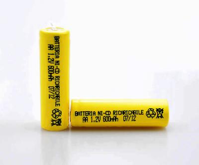 China Ni-Cd Battery Cell AA 600mAh 1.2V for sale