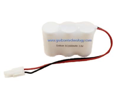 China Ni-Cd Rechargeable Battery Pack SC2000mAh 3.6V for sale
