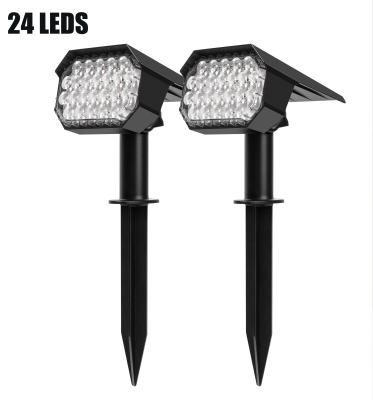 China 50000 Hours Working Time 24 Leds Solar Spotlight for Pathway Courtyard Landscape for sale