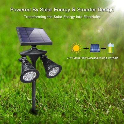 Cina 201 Acciaio inossidabile di plastica a doppia testa Lampade solari Sensori di movimento esterni Illuminazioni in vendita