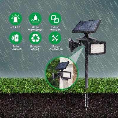 China 1- ABS PC Solar Alumínio Duplo Cabeças Iluminação de jardim para iluminação exterior superior à venda