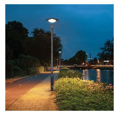 China Square Plaza Solar Garden Light met aanpassingsmogelijkheden en hoge kleurtemperatuur Te koop