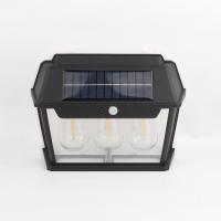 China Customizable Three Light Source Solar Charging Induction Wall Bracket Light for PC ABS for sale