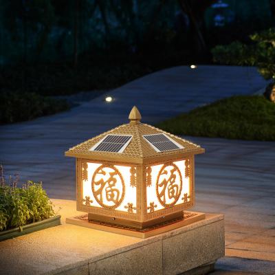 中国 50000 時間 寿命 アルミ 太陽電池 ポスト ライト 屋外 メイン ゲート 柱 販売のため