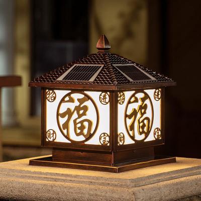 中国 50000 時間 寿命 アルミ 太陽電池 ポスト ライト 屋外 メイン ゲート 柱 販売のため