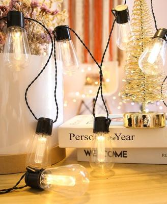 China Solar LED Edison Bulb String Lights for Outdoor Christmas Decorations Patio 6lm 1- for sale