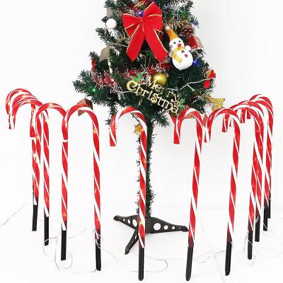 China Outdoor Solar LED Lights Christmas Candy Cane Lights for Other Christmas Decorations for sale