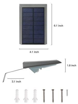 Cina Fornitore di energia solare LED ad alta luminosità Sensore di movimento moderno Luce da parete per giardino esterno in vendita
