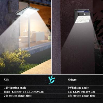 Cina Fornitore di energia solare LED ad alta luminosità Sensore di movimento moderno Luce da parete per giardino esterno in vendita