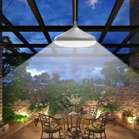 China Outdoor Lighting Solution Remote Control Solar Powered Square Pendant Ceiling Light for sale