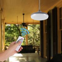 China Outdoor Lighting Solution Remote Control Solar Powered Square Pendant Ceiling Light for sale