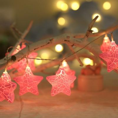 中国 10 LED クラックスター フェアリーストリングライト クリスマスパーティー 結婚式 祝日飾り 販売のため