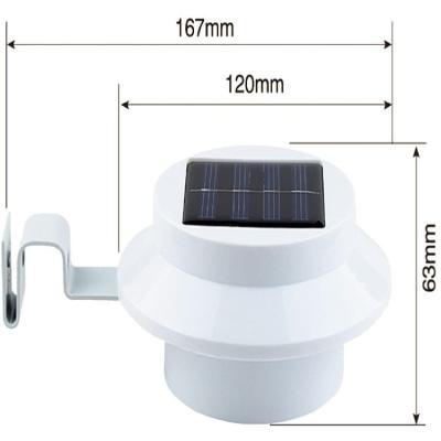 China Waterproof Solar LED Gutter Lights with 120° Beam Angle and 50000 Hours Lifespan for sale