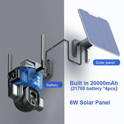 China 10x Zoom 4.0MP Wifi Dome CCTV Network Ipsy Solar Battery Backup Surveillance Camera 4g for sale