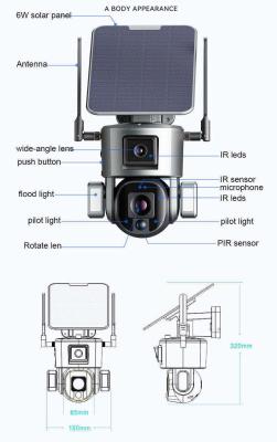China 10x Zoom 4.0MP Wifi Dome CCTV Network Ipsy Solar Battery Backup Surveillance Camera 4g for sale