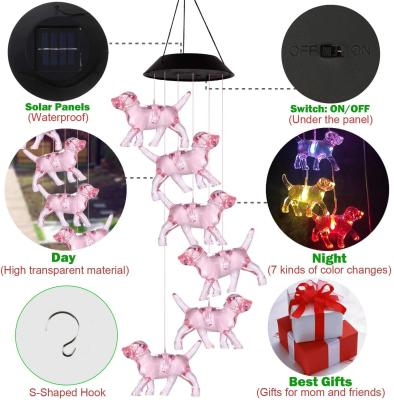 Cina Decorazione per la casa LED Vento solare Chimes Luce con design esterno impermeabile e colorato in vendita