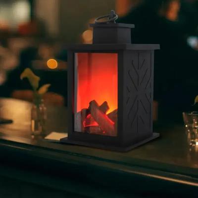 China Ondersteuning Dimmer NO Houtskool Vuur Vlamlicht ABS Kamillamp Nachtlicht Decoratie Licht Te koop