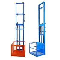 China Warehouse 500kg Two Post Cargo Lift Single Guide Rail Hydraulic Freight Elevator for sale