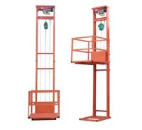 China Warehouse 500kg Two Post Cargo Lift Single Guide Rail Hydraulic Freight Elevator for sale