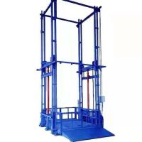 China 7m Height Warehouse Cargo Lift Double Rail Mini Goods Elevator for sale