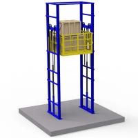 China 7m Height Warehouse Cargo Lift Double Rail Mini Goods Elevator for sale