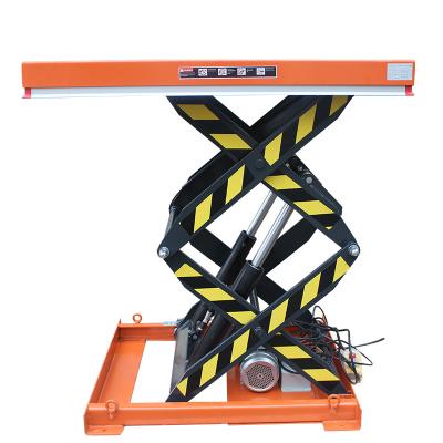 China 1000kgs Hydraulische schaar Lift Tafel Oranje Zware taak schaar Lift Te koop