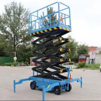 China Mobile Electric Scissor Lifting Elevator 0.5t 8m Work Platform For Construction for sale