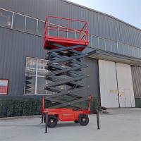 China Mobile Electric Scissor Lifting Elevator 0.5t 8m Work Platform For Construction for sale