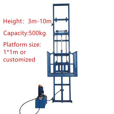 Cina 500 kg 1000 kg ascensore di magazzino per carico ascensore elettrico per merci verticale in vendita