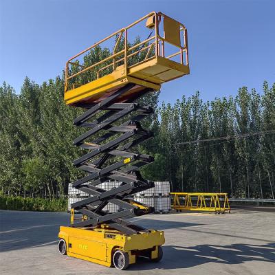 China 14m 16m 230kg Aerial Work Mobile Scissor Lift Tables Manlift Mobile Platform for sale