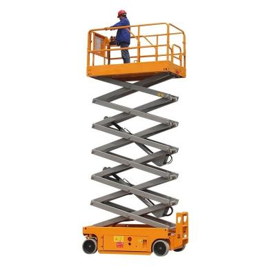 China Electric Hydraulic 8m 10m Self Propelled Scissor Lift Platform For Aerial Work for sale