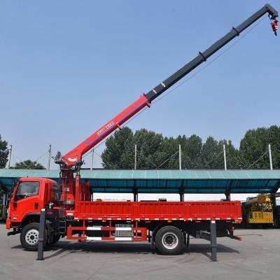 China 5 Ton 8 Ton 10 Ton Hydraulic Telescopic Boom Truck Mounted Lift Crane for sale