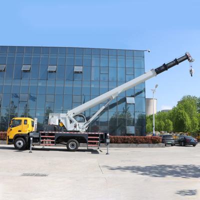 China 10 Tons Telescopic Boom Truck Mounted Crane Mobile Lifting Cranes for sale