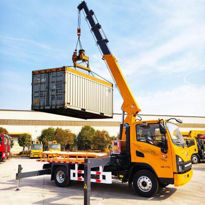 China Hydraulic 7 Ton Knuckle Boom Truck Mounted Crane For Construction Building for sale