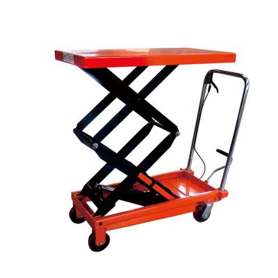 China Portable Lifting Platform Manual Hydraulic Small Loading Lift Vehicle for sale