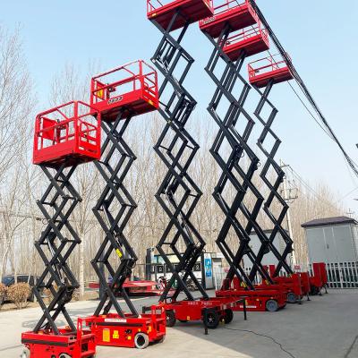 China Electric Scissor Lift 10m 12m Aerial Work Platform Hydraulic Scissor Lifter for sale