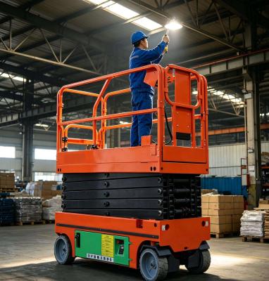 China Mini Full Electric Scissor Lift 230kg Load 6m Height For Indoor Maintenance for sale