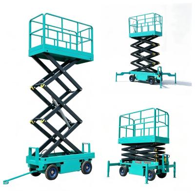 China Cost Effective Manual Hydraulic Scissor Lifter 10m Aerial Work Lifting Platform for sale