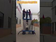 12 m élévateur à double mât vertical élévateur à téléscopie électrique