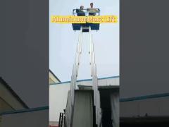 9m 250kg Elektrische mast Boom Lift Blauwe mast Verticale Lift Lichtgewicht