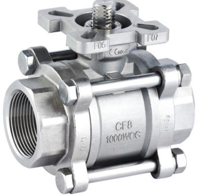 China Screwed End High Mounting Pad ISO 5211 Ball Valve Wcb / 304 / 316 1/2 ” - 4 ” 1000wog for sale